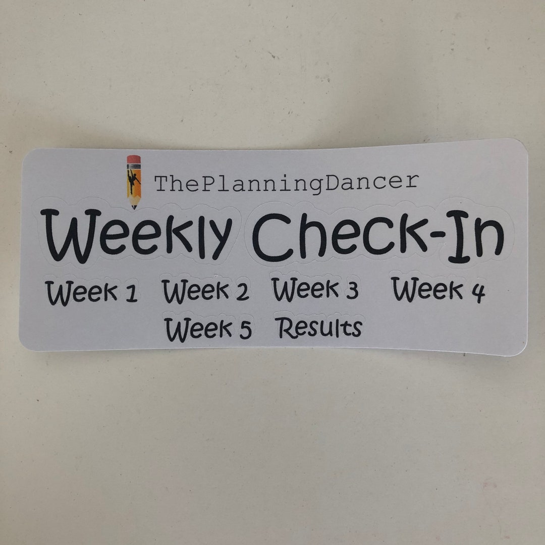 Weekly Check-in Script Sheet - Etsy