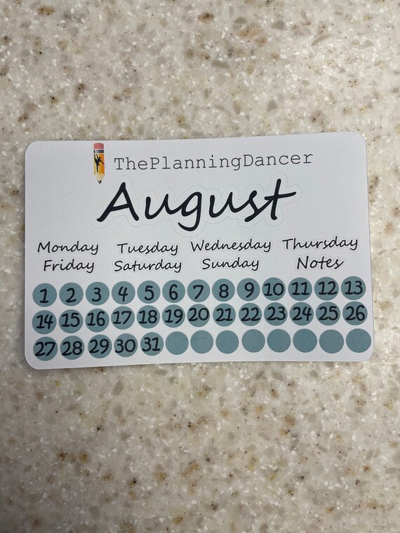 Monthly Script Sheet - Etsy