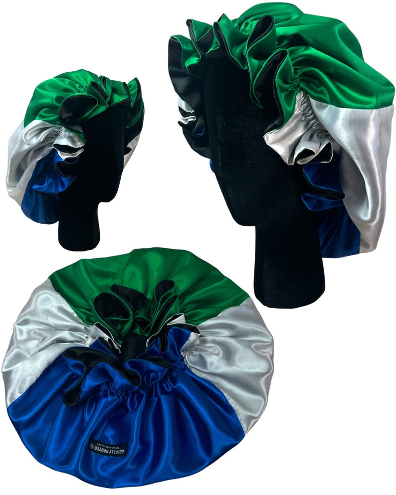 Bonnet Africa Flag Bonnet, Custom Bonnet, Sierra Leone, Sleeping Cap ...