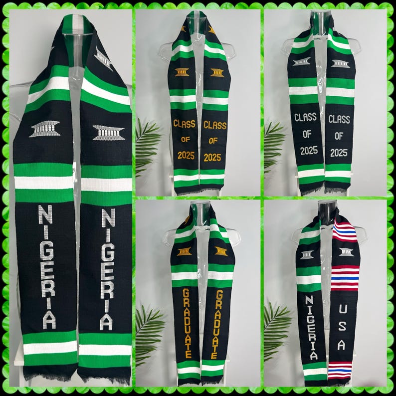 Handwoven Nigeria Graduation Stole, Class of 2025, African Roots - Etsy