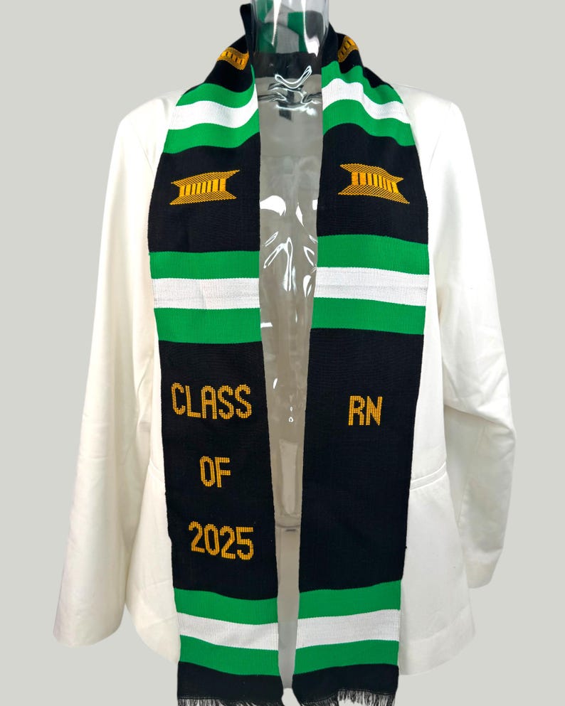 Class of 2025, Nigeria Stole, Nigeria Graduation Stole, African Roots, USA and Nigeria - Etsy