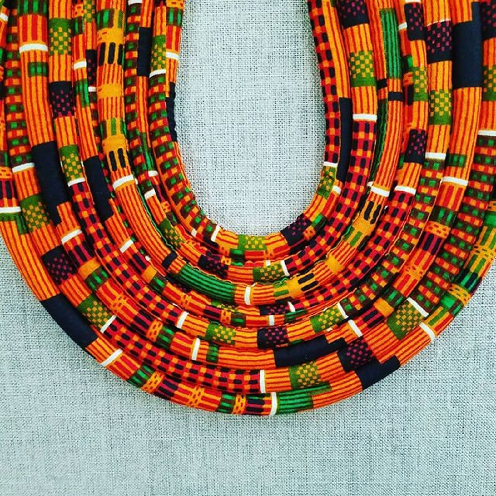 Ankara Necklace African Jewelry Bib Necklace African Print - Etsy