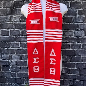 Delta Sigma Theta - Red, Fraternity and Sorority Sashes, Handwoven ...