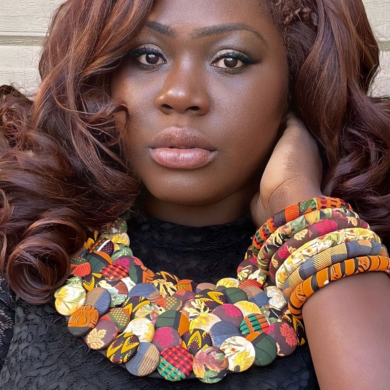 Ankara Necklace - Etsy