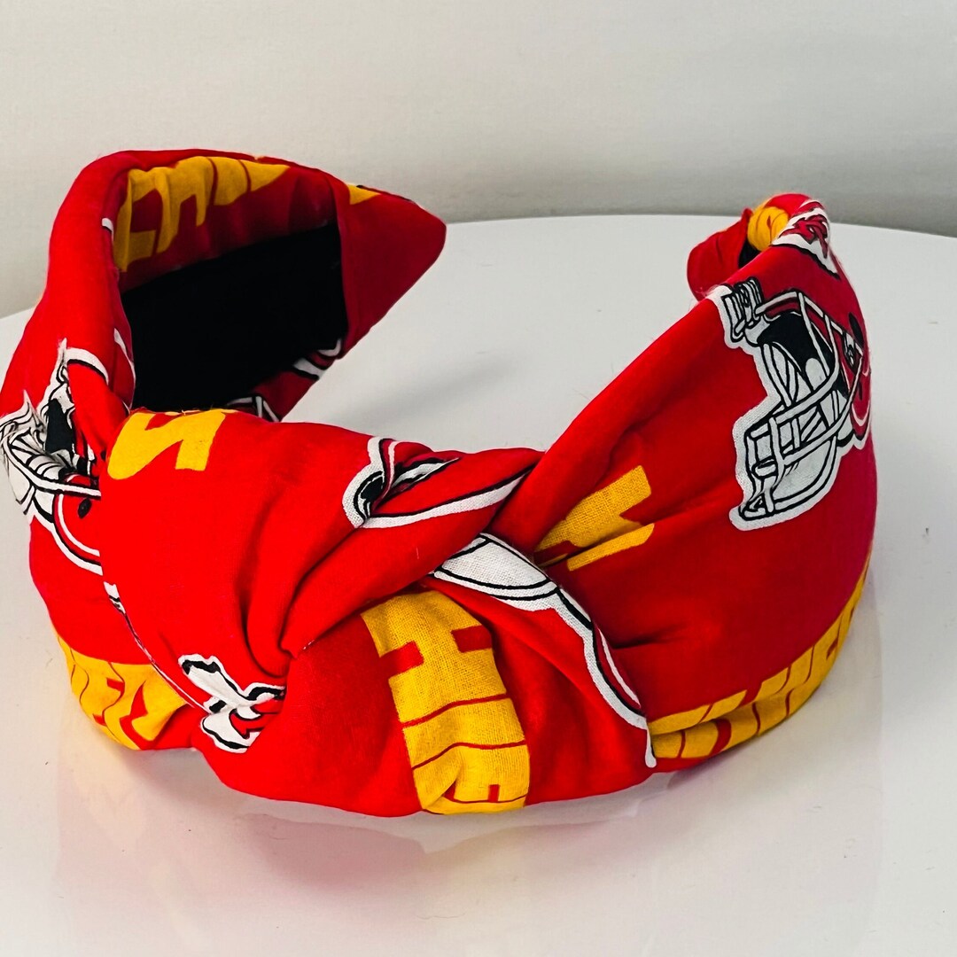Kansas City Top Knot Headband. Chiefs Headband, Nfl Headband, Kansas ...