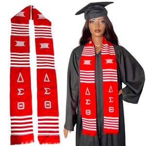 Delta Sigma Theta - Red, Fraternity and Sorority Sashes, Handwoven ...