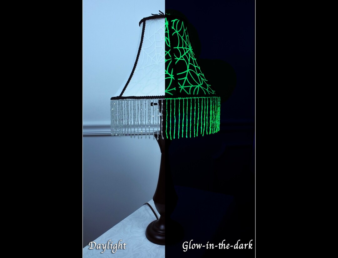Spider Web Lamp & Lamp Shade - Glow in the Dark UV Reactive Blacklight ...