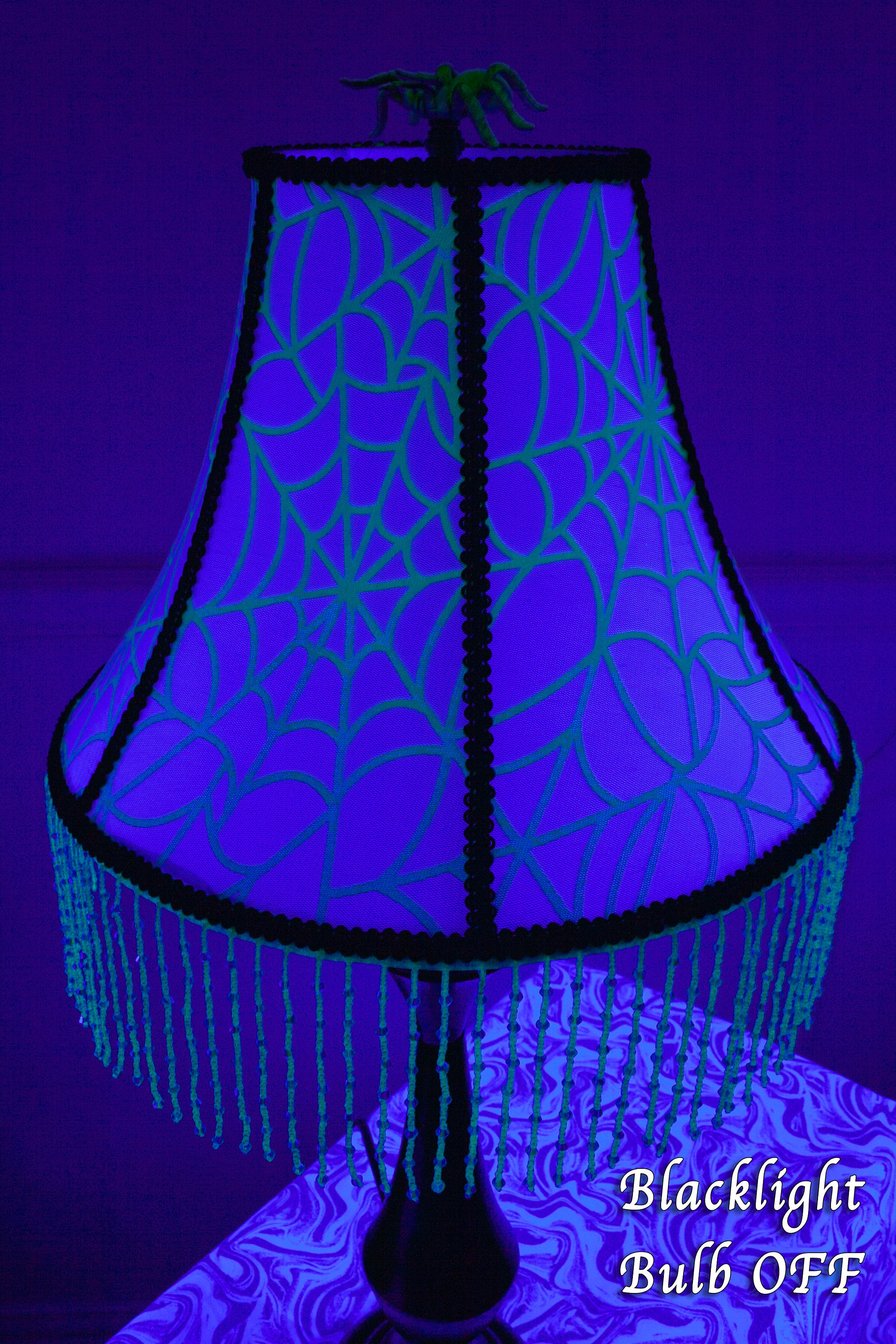Spider Web Lamp & Lamp Shade - Glow in the Dark UV Reactive Blacklight ...