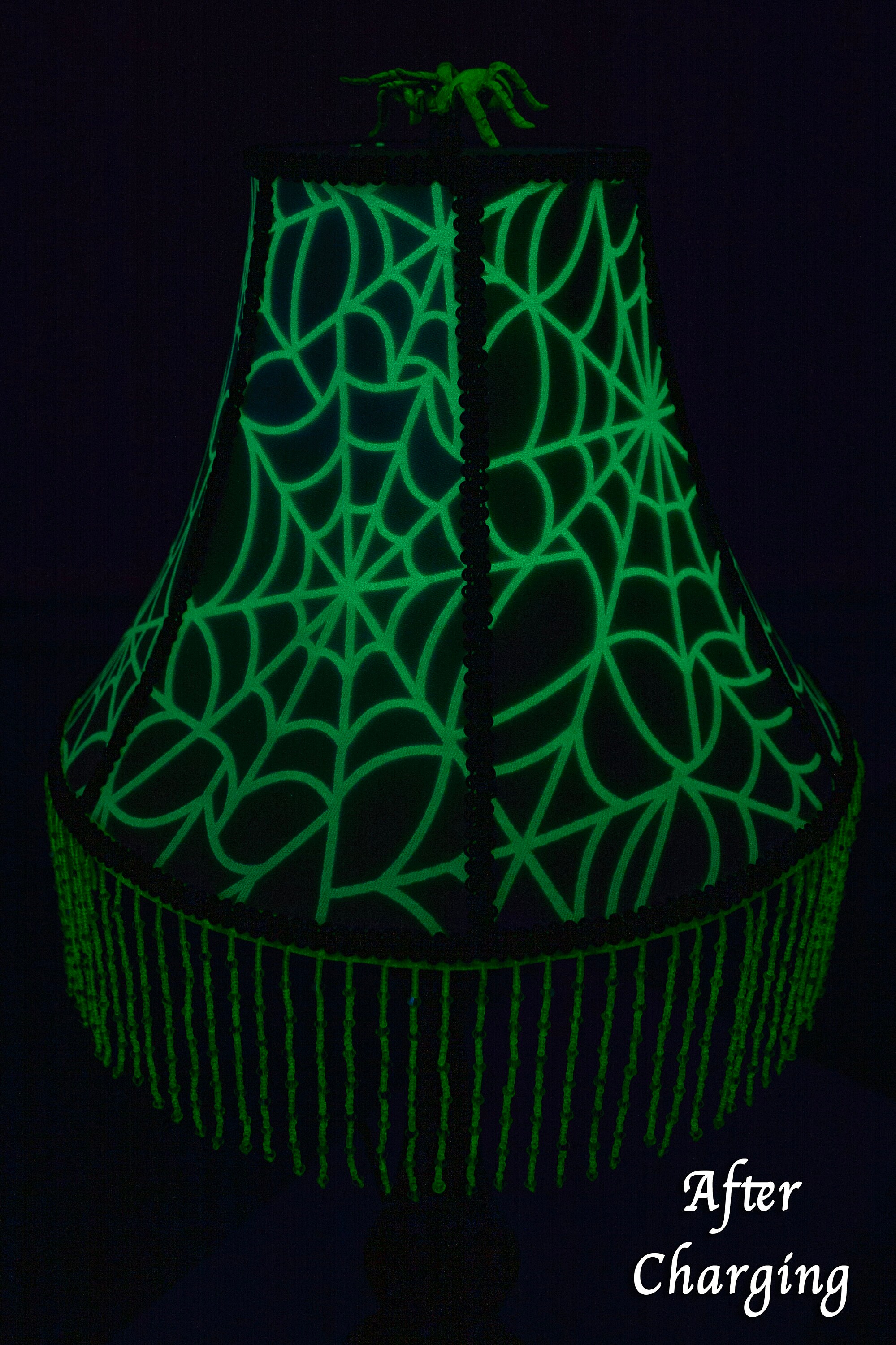 Spider Web Lamp & Lamp Shade - Glow in the Dark UV Reactive Blacklight ...