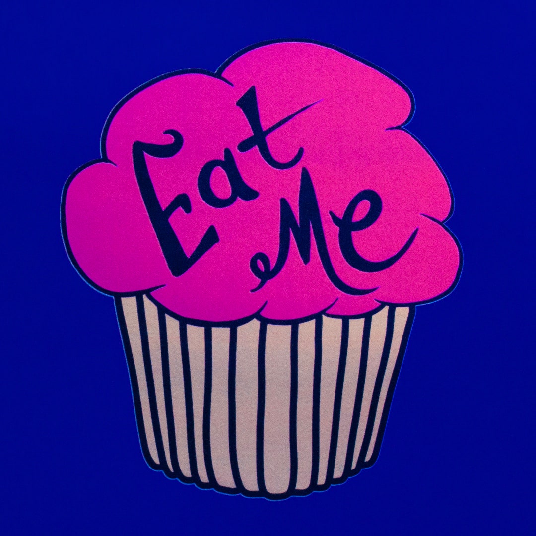 Eat Me Cupcake - Blacklight Poster Print Mandala Trippy Wall Art ...