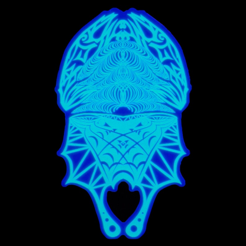 Scarab Beetle - Temporary Tattoo UV Black Light Reactive Neon ...