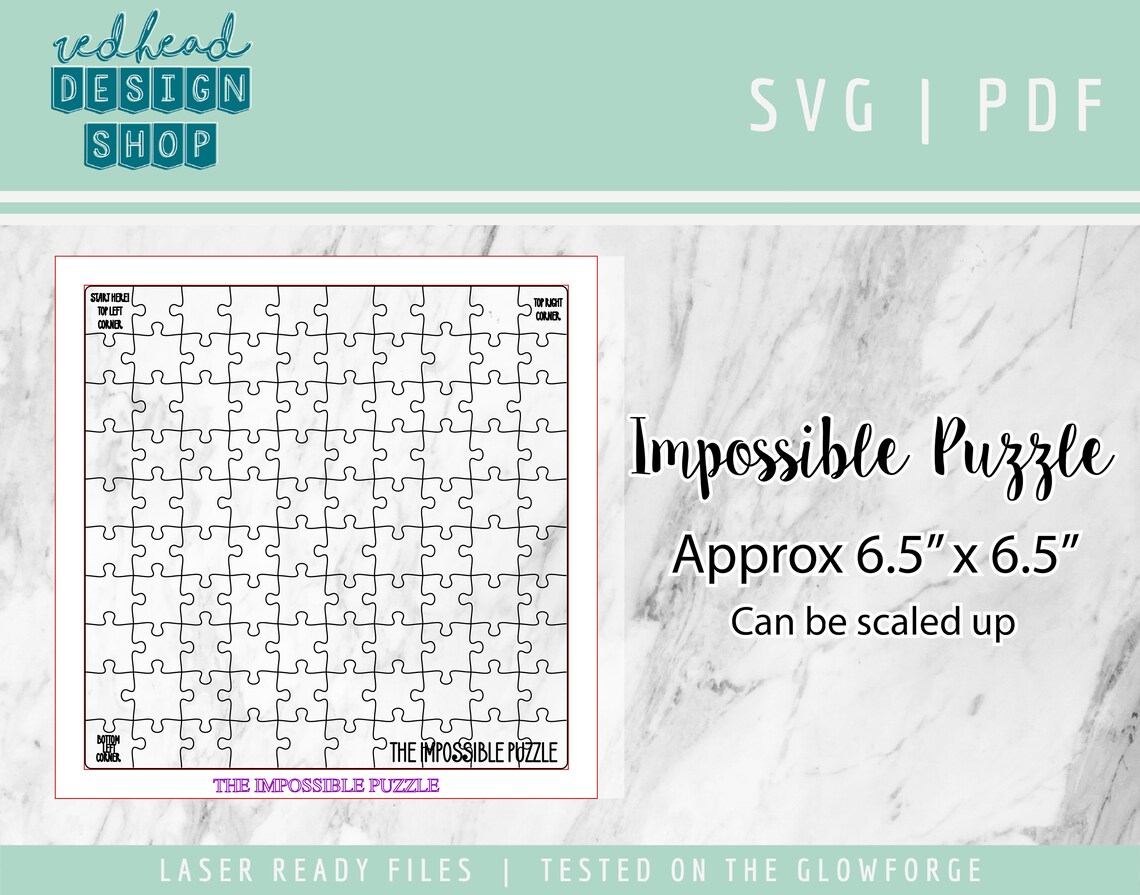 Acrylic Impossible Puzzle SVG – Laser Cut File, Brain Teaser (digital ...