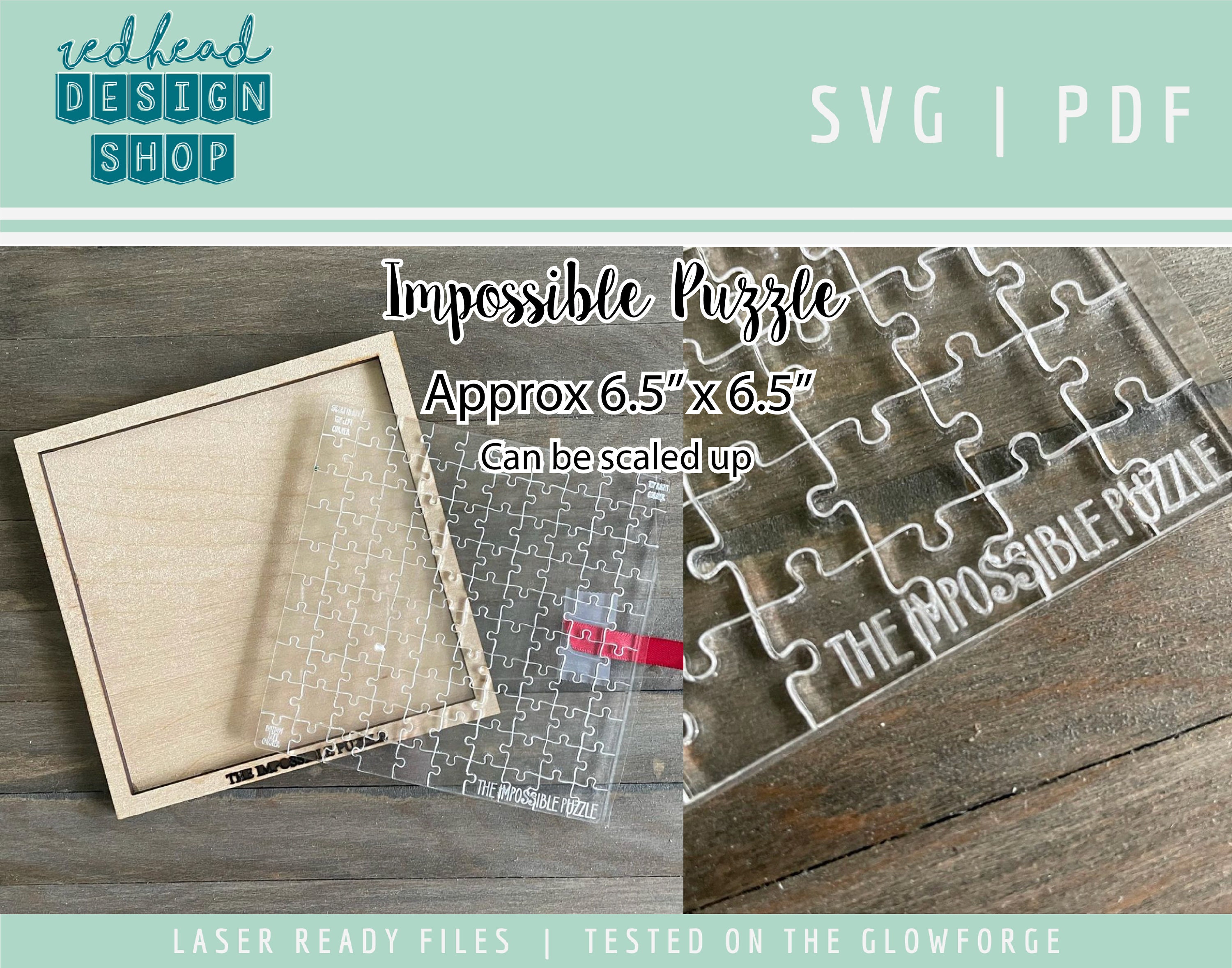 Acrylic Impossible Puzzle SVG – Laser Cut File, Brain Teaser (digital ...