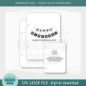 SVG - Happy Birthday Card Holder - Keepsake Card Holder - SVG Glowforge ...