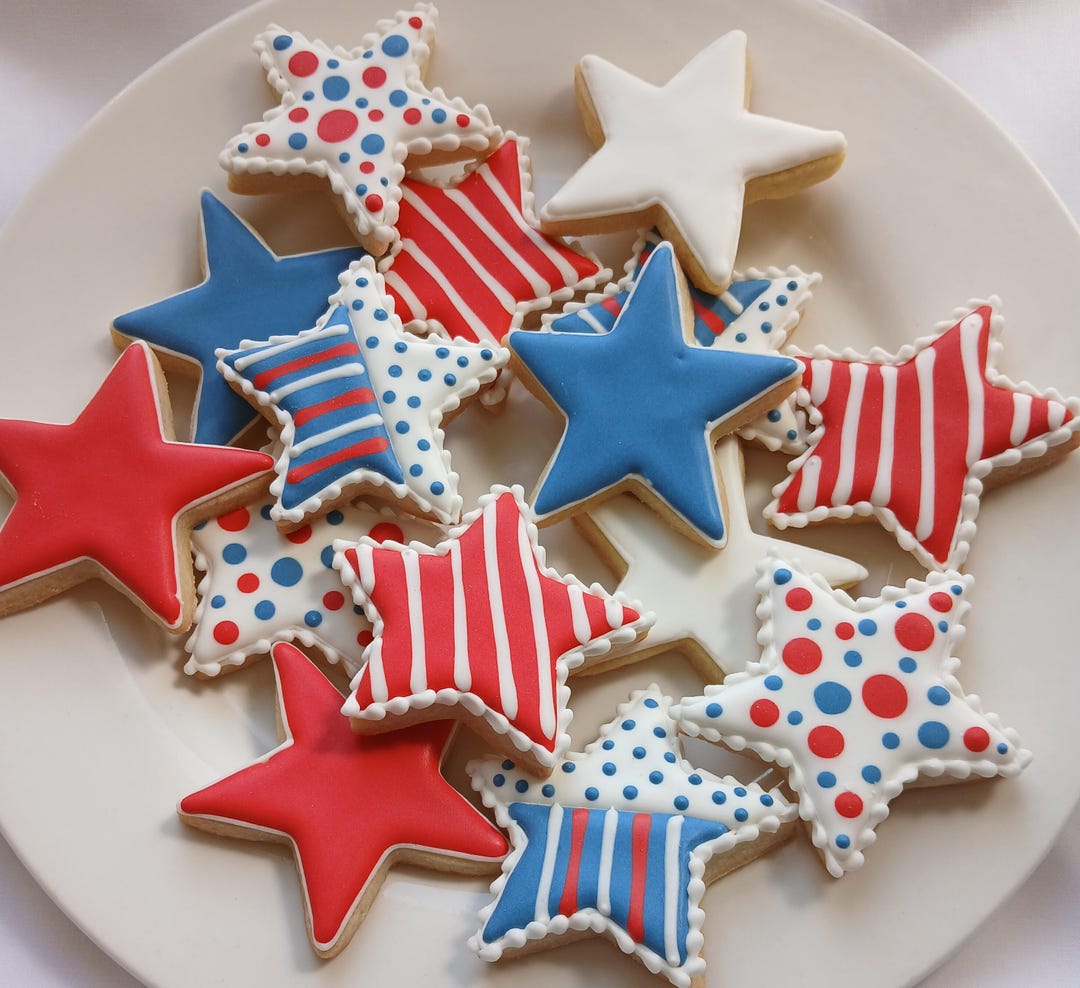 Patriotic Cookies, Fourth of July, Memorial Day, Royal Icing, Sugar ...
