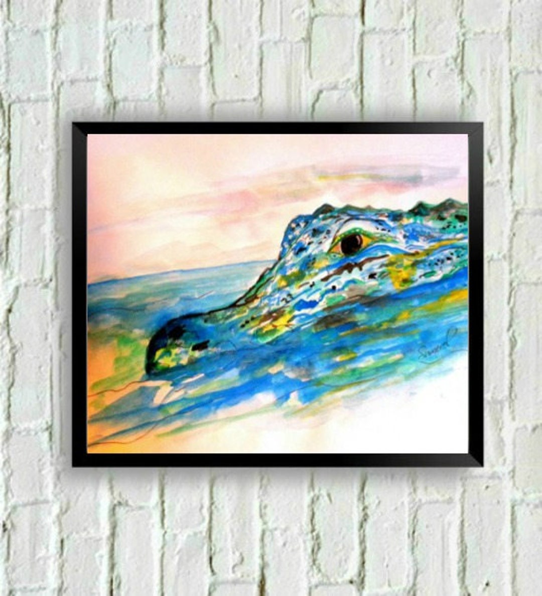Alligator Print, Alligator Decor, Gator Art, Gator Painting, Florida ...