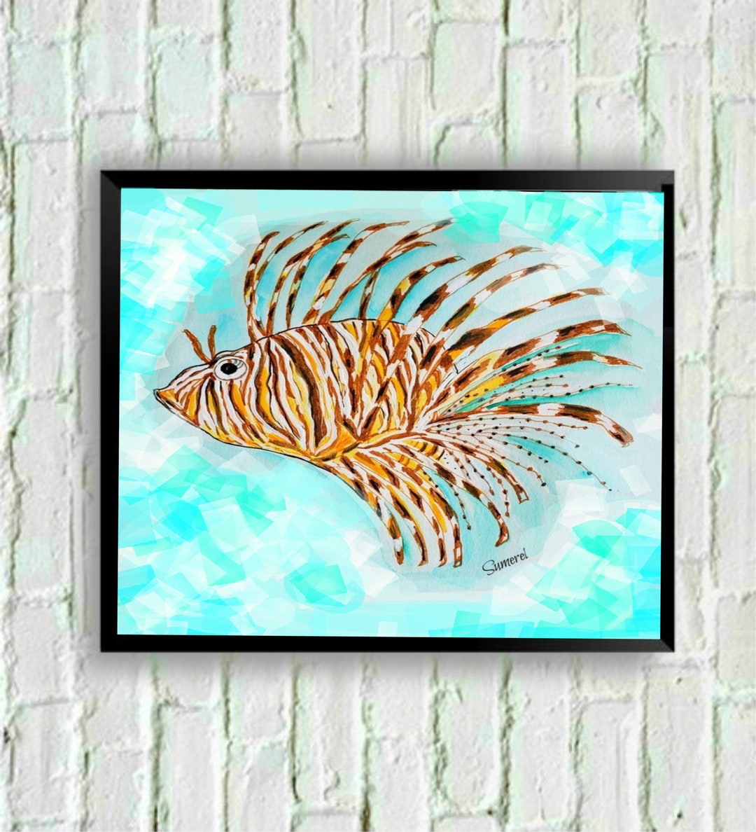 Lion Fish Print, Art Print, Coastal Art, Fish Art, Beach Decor, Fish ...