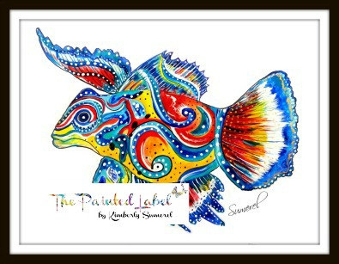 Fish Print Coastal Print Fish Gift Fish Wall Art Beach - Etsy