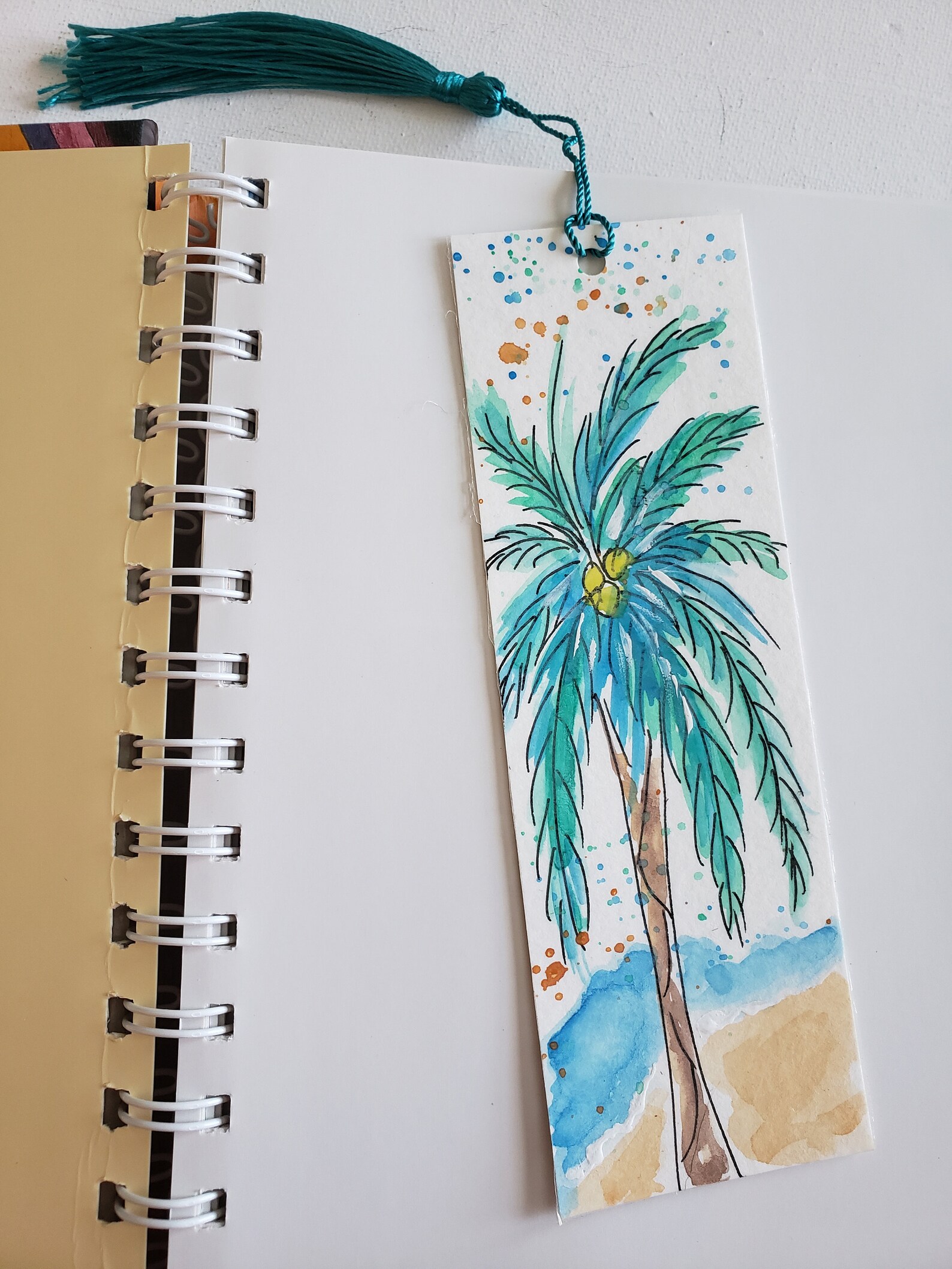 Palm Tree Bookmarks, Beach Gift, Watercolor Bookmark, Book Gift, Palm ...
