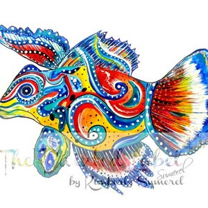 Fish Print Coastal Print Fish Gift Fish Wall Art Beach | Etsy