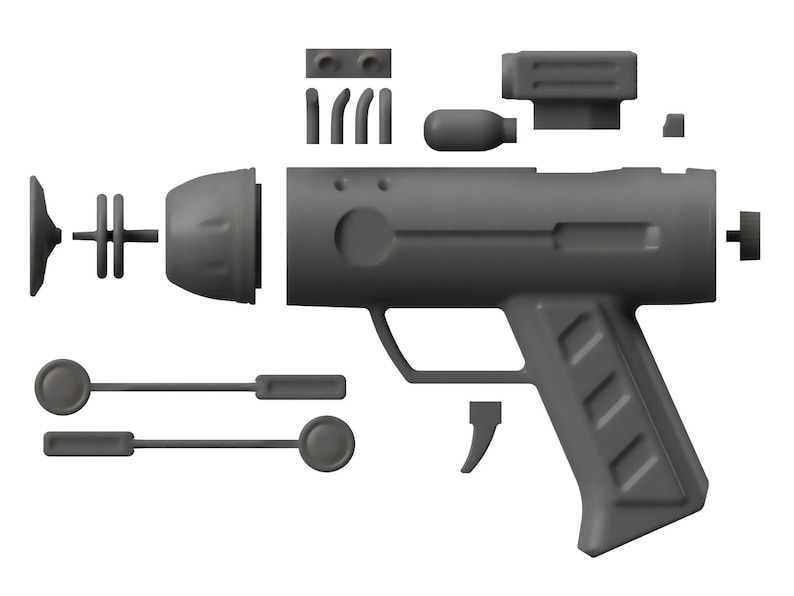 Rick and Morty Ray Gun Prop 3d Model Full Size STL File, Broh. - Etsy ...