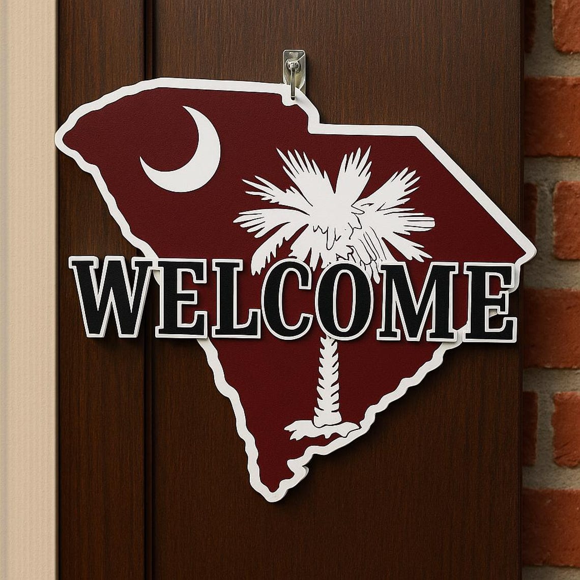 South Carolina Welcome Sign SVG 2-layer Digital Cut File Svg, Ai, Pdf ...