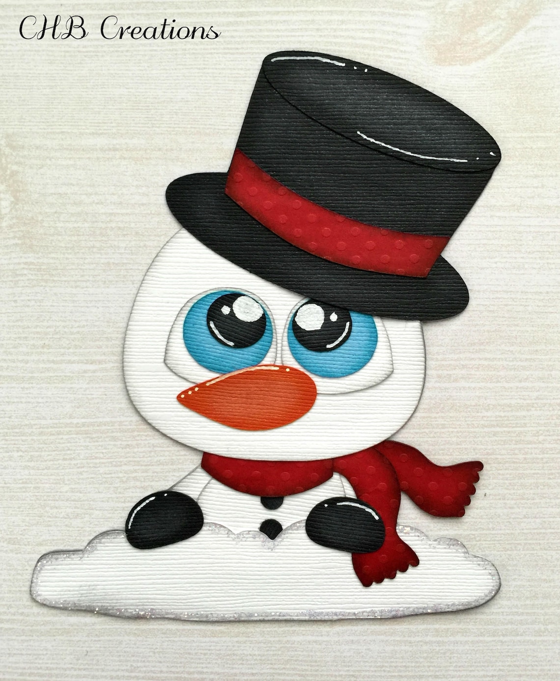 Winter Snowman Paper Piecing Scrapbook Embellishment - Etsy