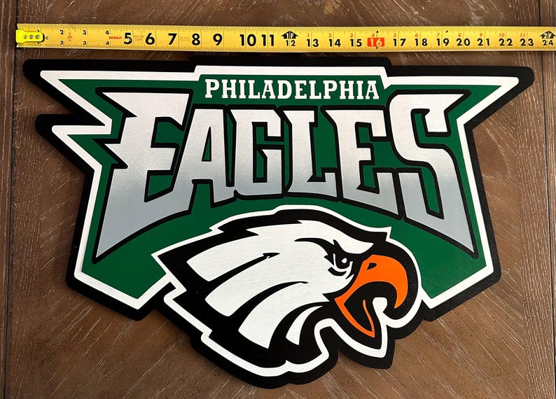 Philadelphia Eagles Laser Cut Wood Wall Sign, Painted and Assembled ...