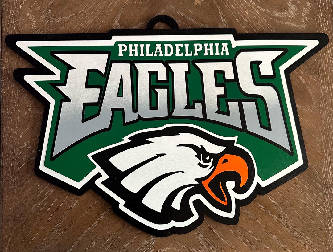 Philadelphia Eagles Laser Cut Wood Wall Sign, Painted and Assembled ...