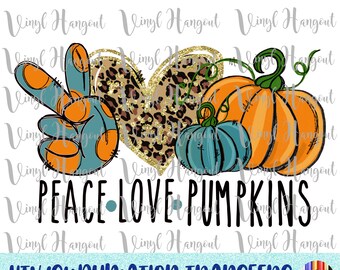 Sublimation & Htv Transfers Peace Love Pumpkins - Etsy