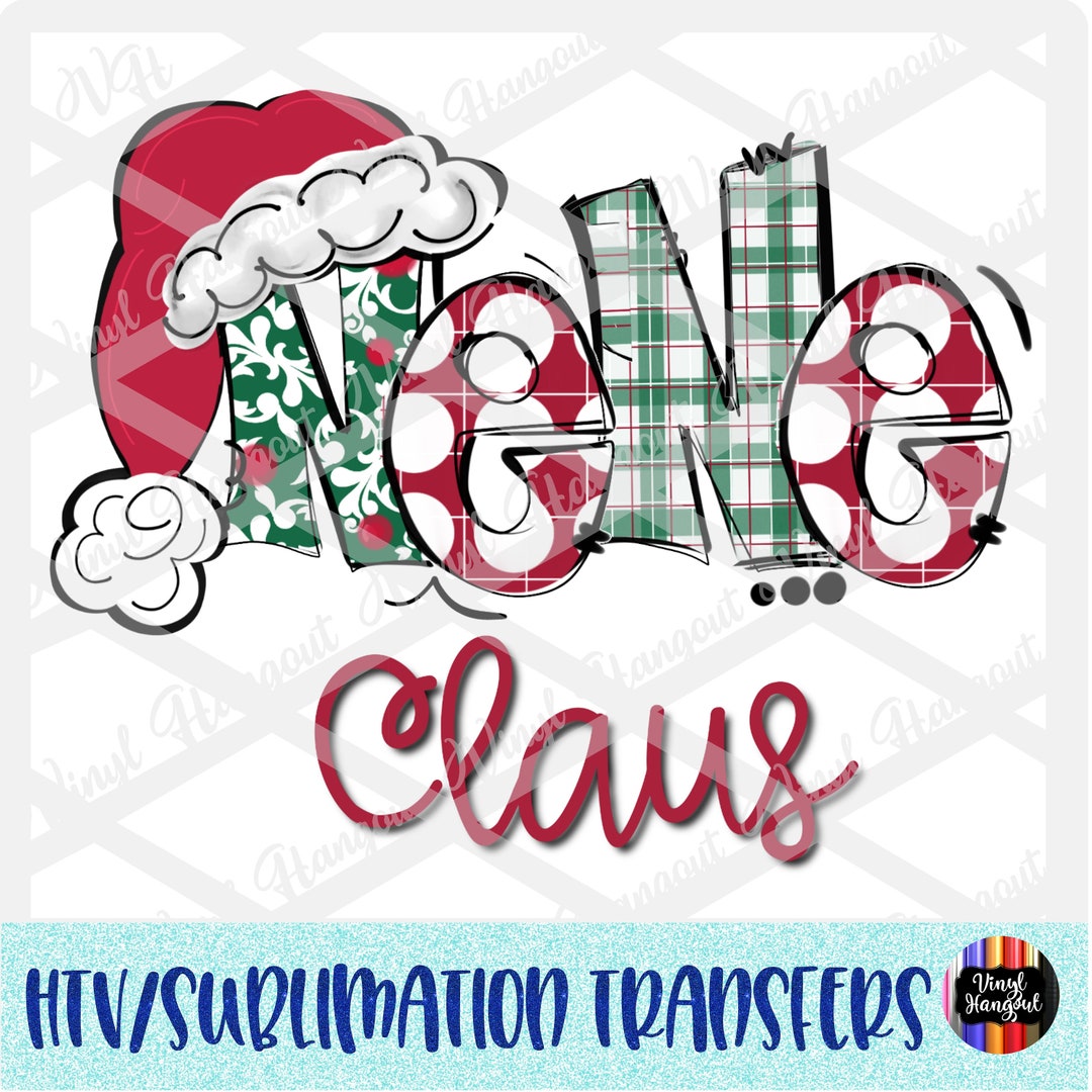 Christmas Claus Nene Transfer, Ready to Press, Heat Transfer Vinyl ...