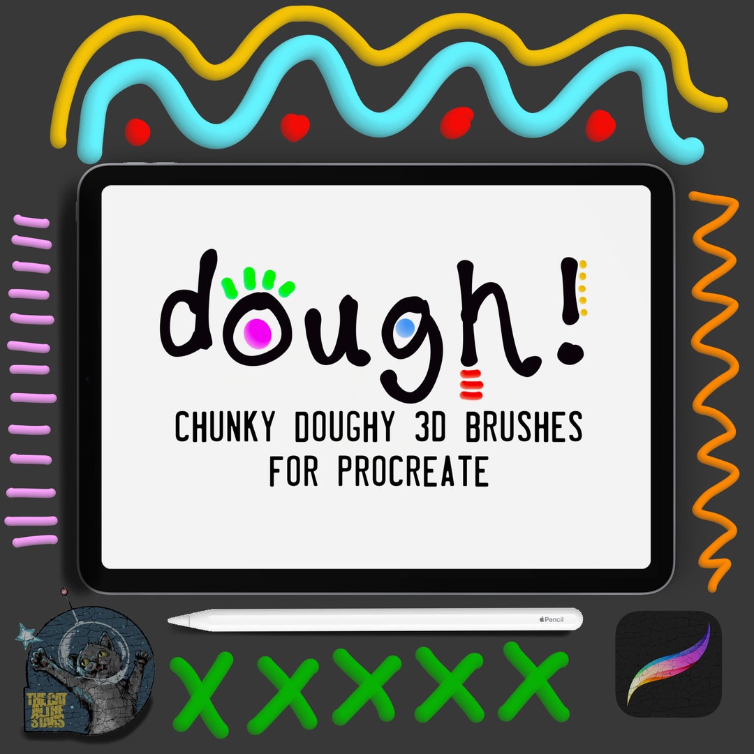 Dough! Procreate Brush Set Fun Texture Effects Use With iPad Apple ...