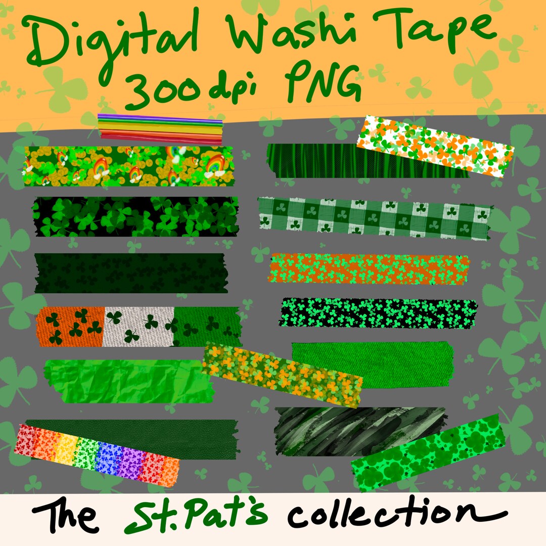 Digitales Washi Tape Saint Patricks Day 300 dpi PNG Download - Etsy.de