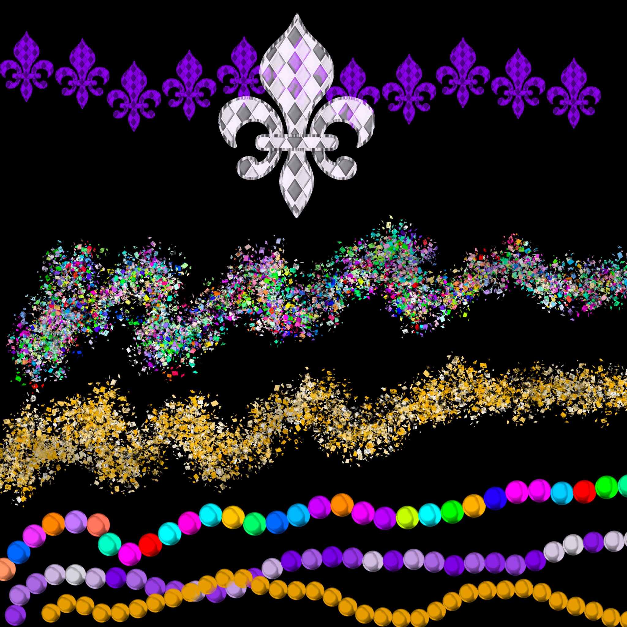 Mardi Gras Themed Brushes for Procreate Digital Download | Etsy