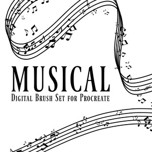 Musical Notes Digital Brush Set for Procreate on iPad - Etsy