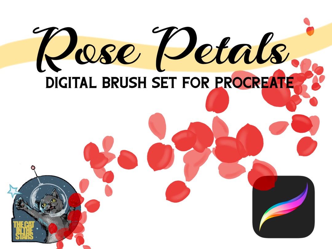 Rose Petals Digital Brush Set for Procreate Commercial Use Download ...