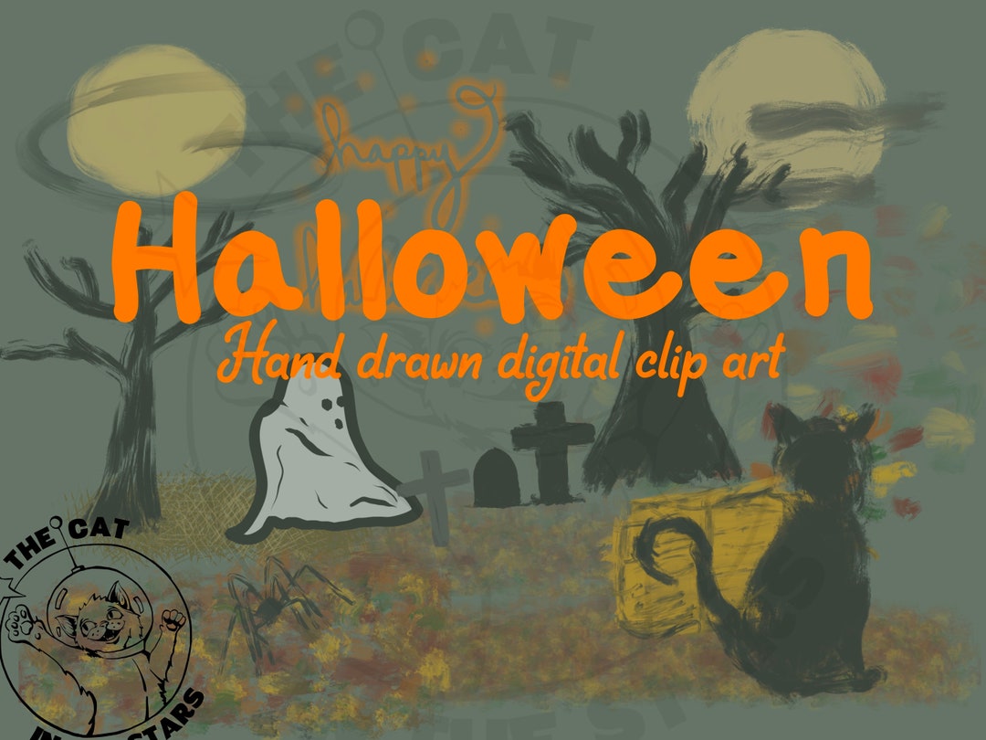 PNG HALLOWEEN! Digital Clip Art Instant Download Scrapbooking Planner ...