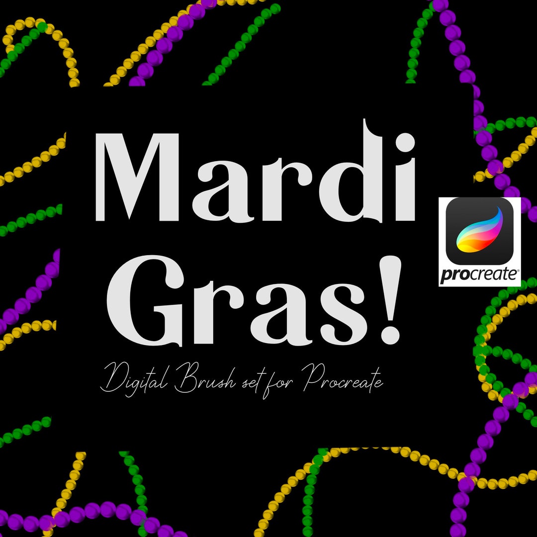 Mardi Gras Themed Brushes for Procreate! Digital Download Scrapbooking ...