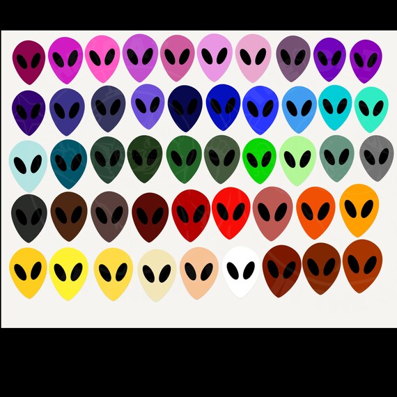 Alien Clip Art PNG Digital Download Sci-fi Space Galaxy | Etsy