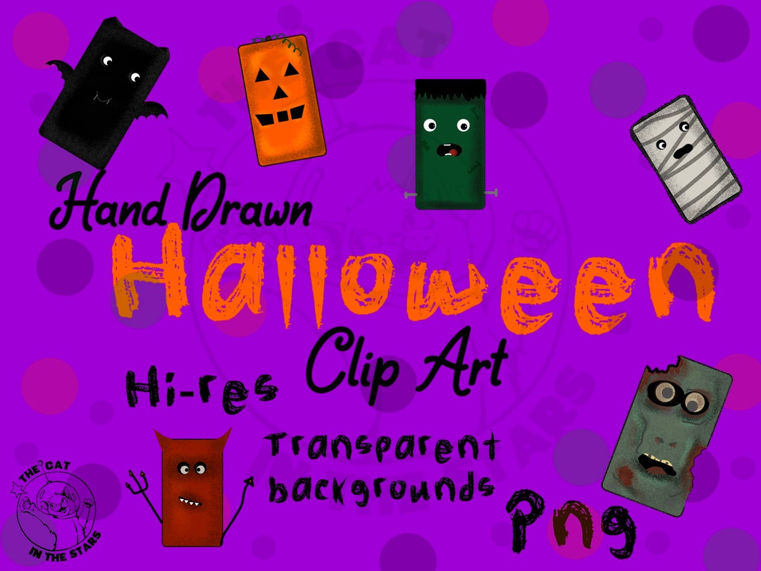 PNG HALLOWEEN! Digital Clip Art Hi Res Instant Download Scrapbooking ...