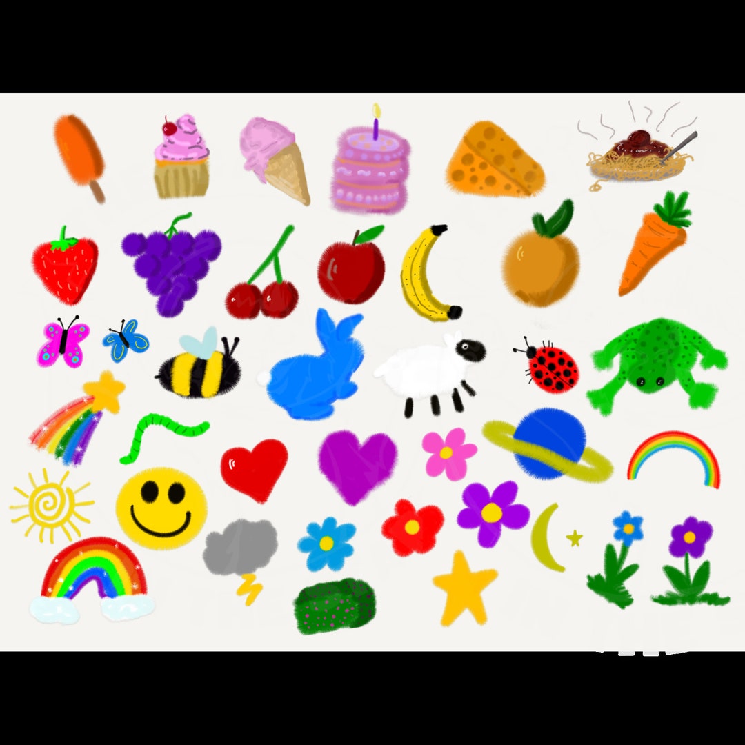 Fuzzy Fun Clipart Digital Download Commercial Use - Etsy