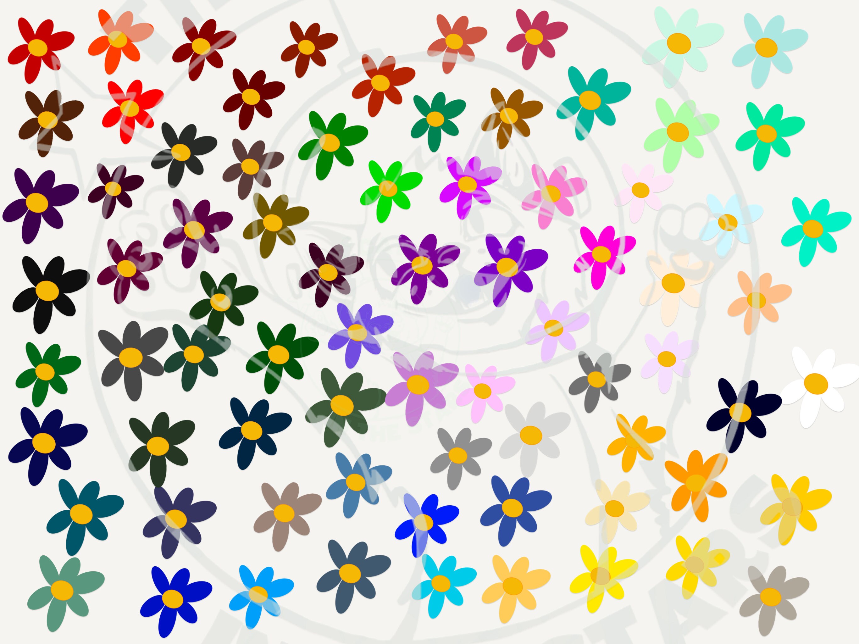 Daisy Flowers Clip Art PNG Digital Download Commercial Use - Etsy