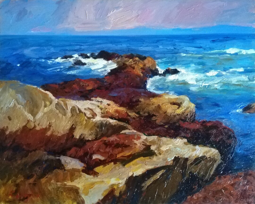 Stoneshore | Landscape Painting on Canvas, Original Oil Painting ...