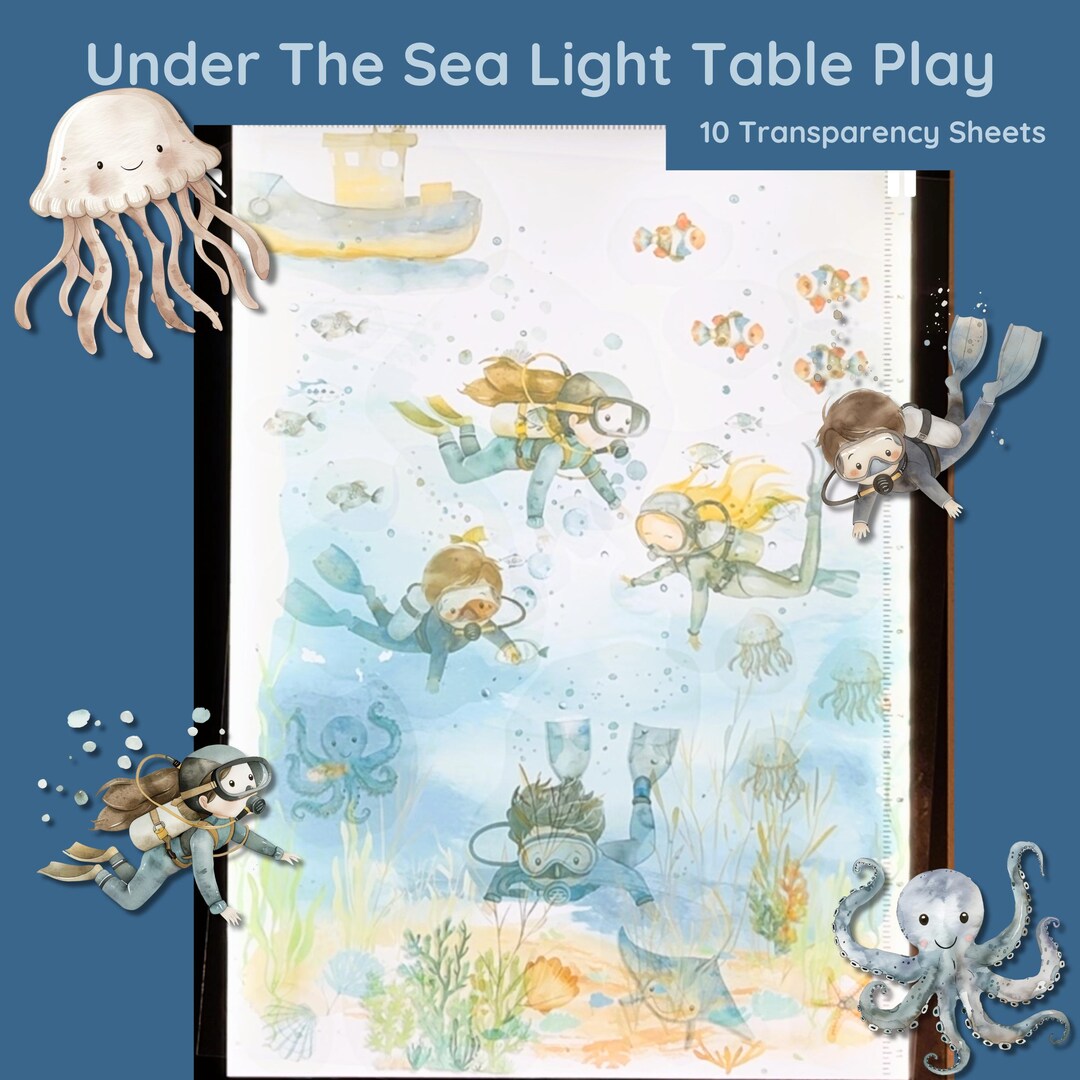 10 Light Table Transparencies, Under the Sea Light Table Play - for ...