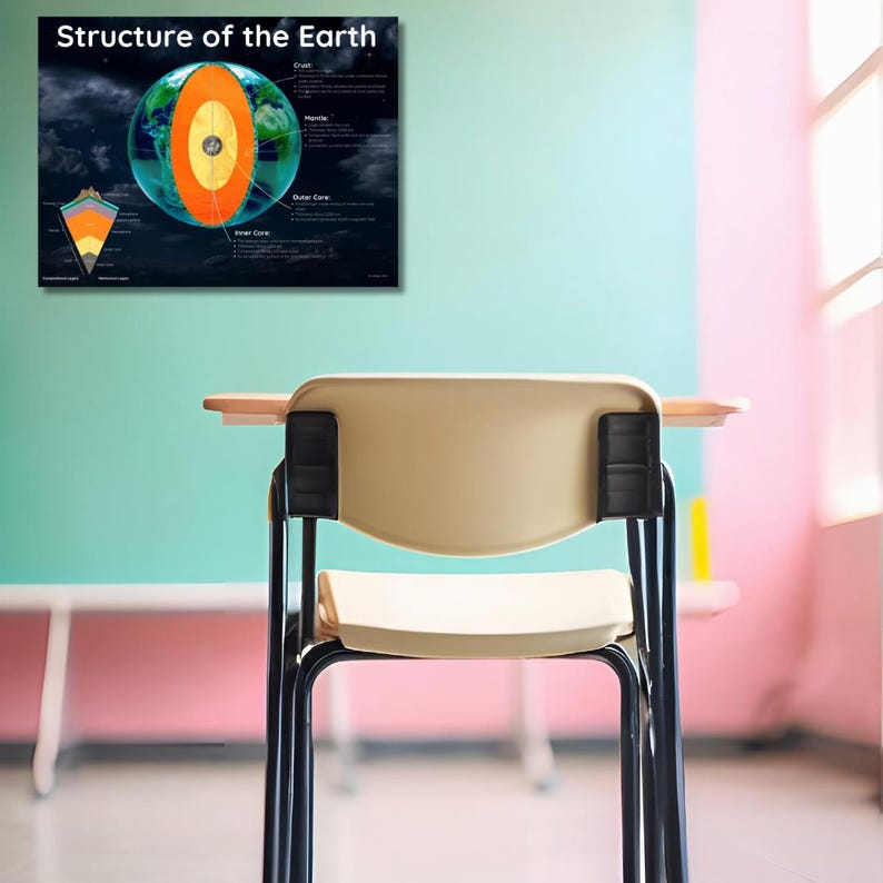 Printable Geology Poster - Structure & Layers of the Earth for ...