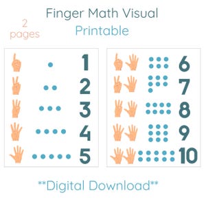 Finger Math Worksheets for Addition and Subtraction - Fun Preschool ...