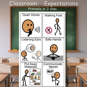 Classroom Expectations for Autism Classroom | Visual Behavior Supports ...