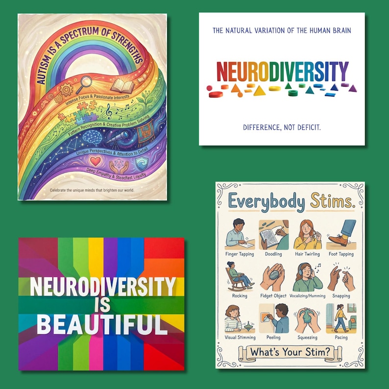 Neurodiversity Affirming Classroom Poster Bundle | Autism Acceptance ...