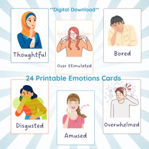 24 Emotional Regulation Flashcards for Autism Classroom | Printable ...