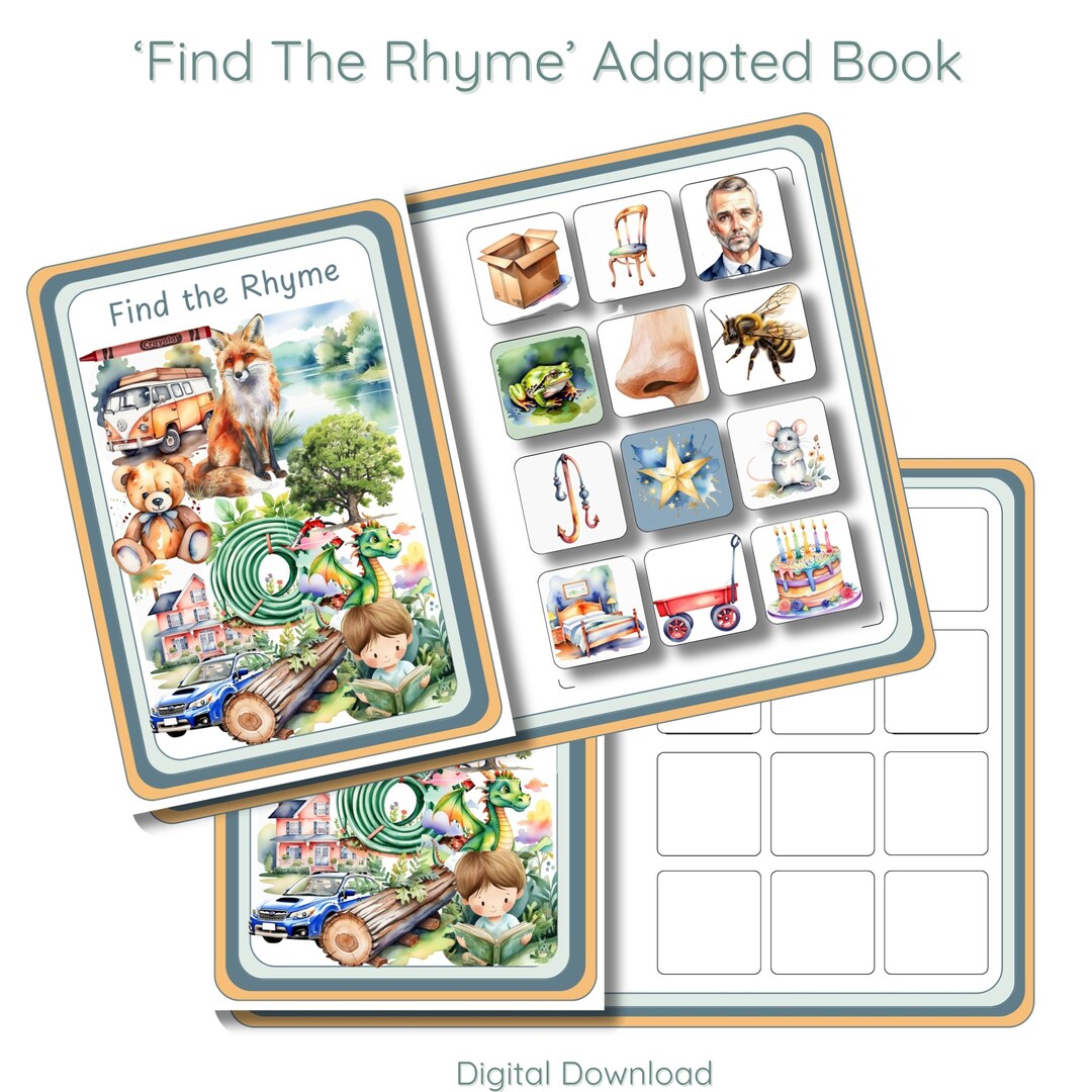 Find the Rhyme Adapted Book – Interactive Learning Fun! Perfect for ...